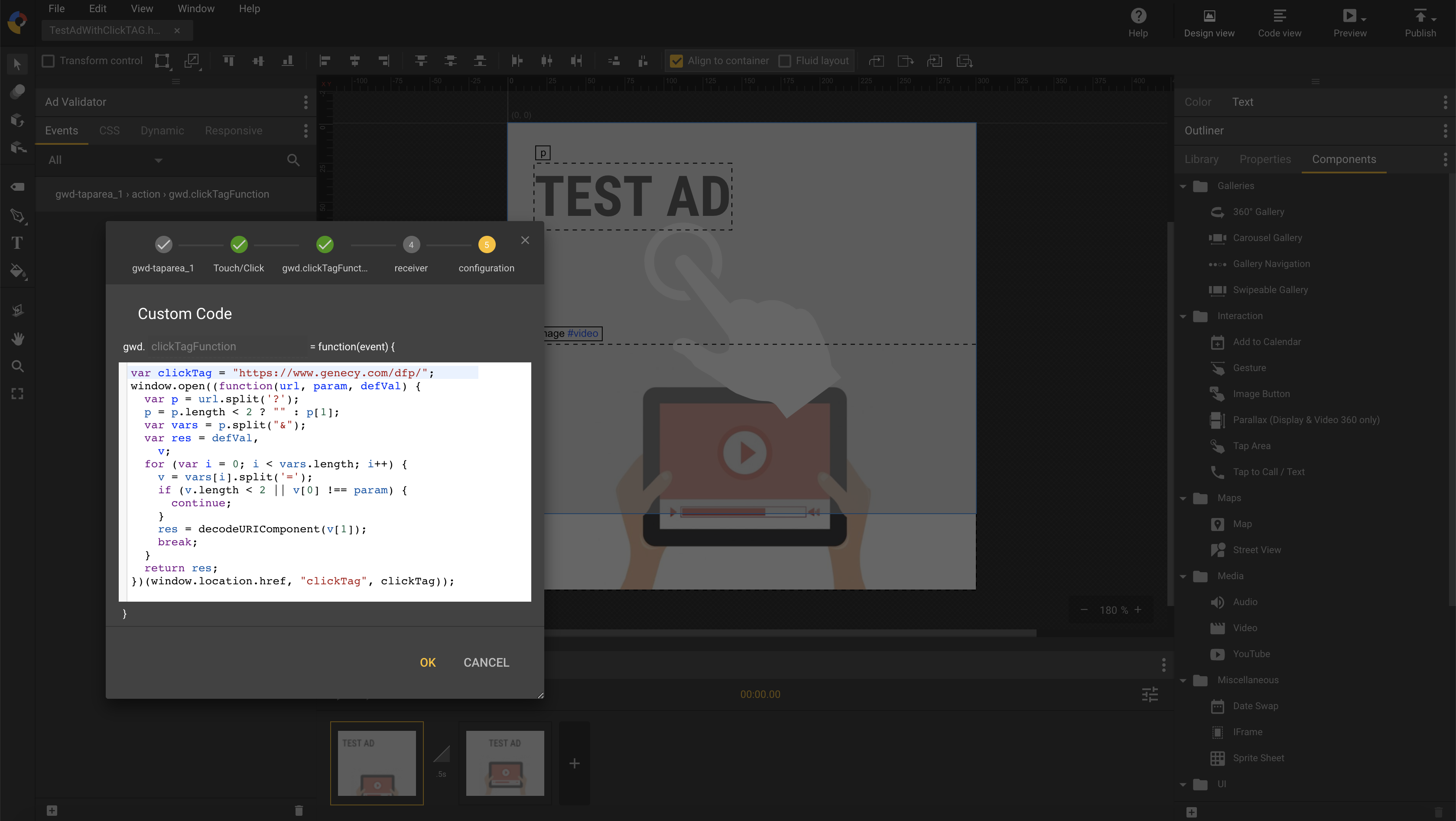 How to add clickTAG to Banners in Google Web Designer - Google Ad ...