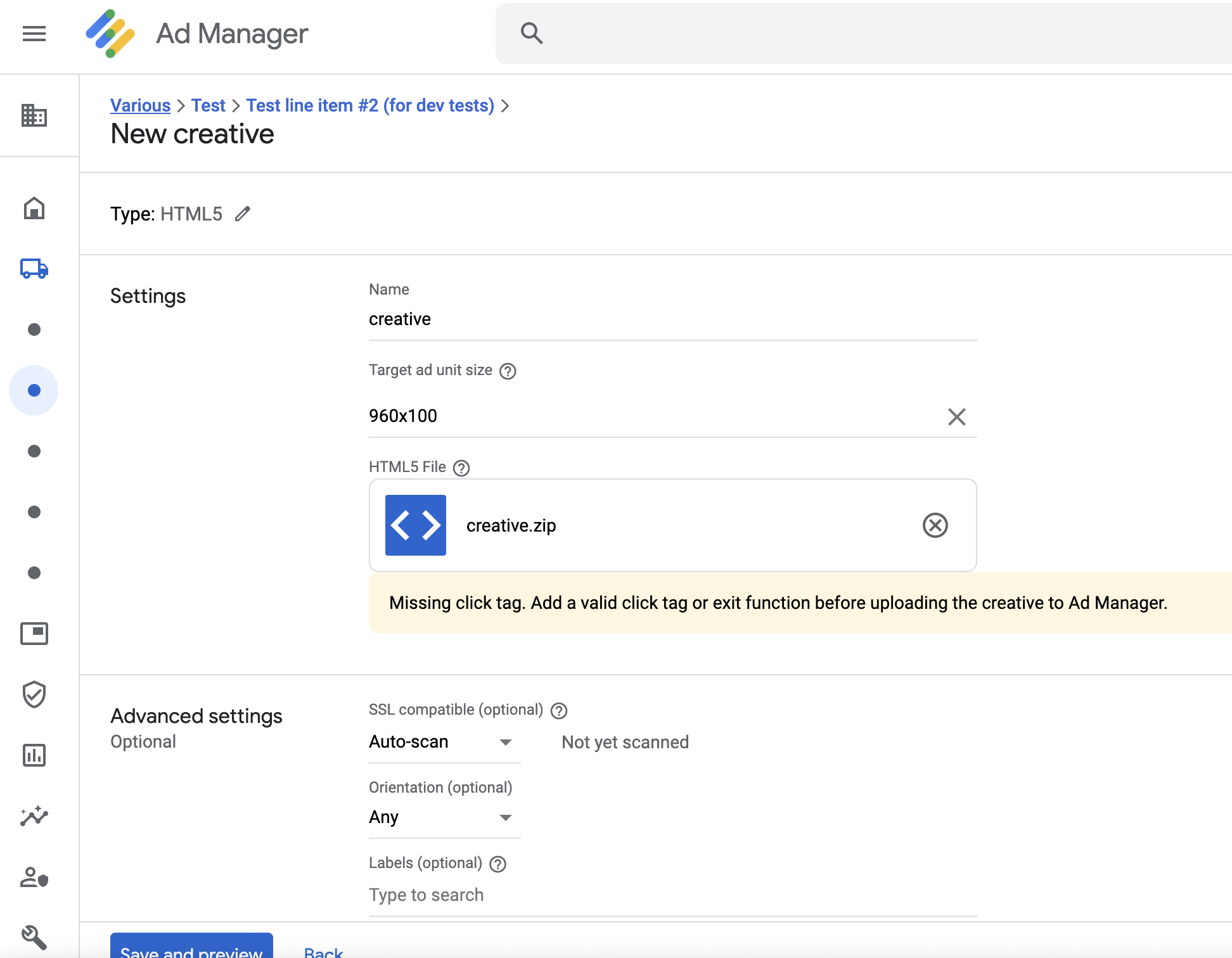 How to prepare an HTML5 ad with click tracking for Google Ad Manager ...